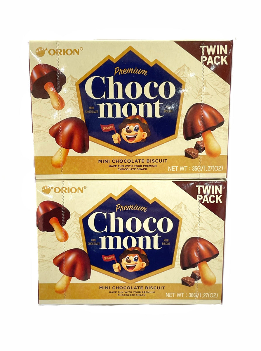 Orion Premium Choco Mont Milk Chocolate Mini Biscuit Twin Pack (36g x ...