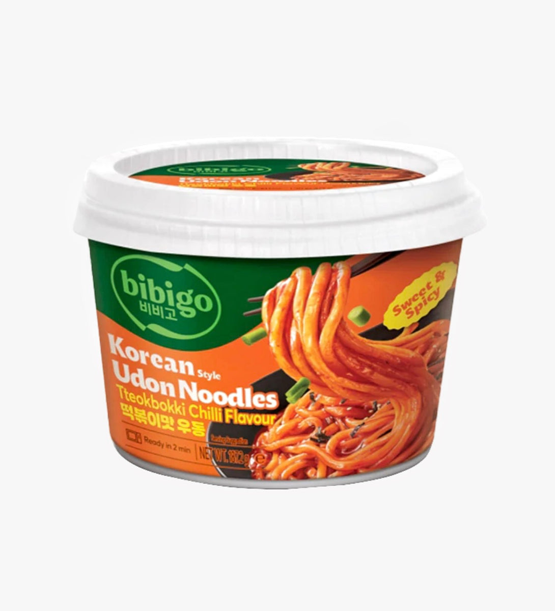 CJ Bibigo Korean Style Udon Noodle Tteokbokki Chili Flavour 187g ...